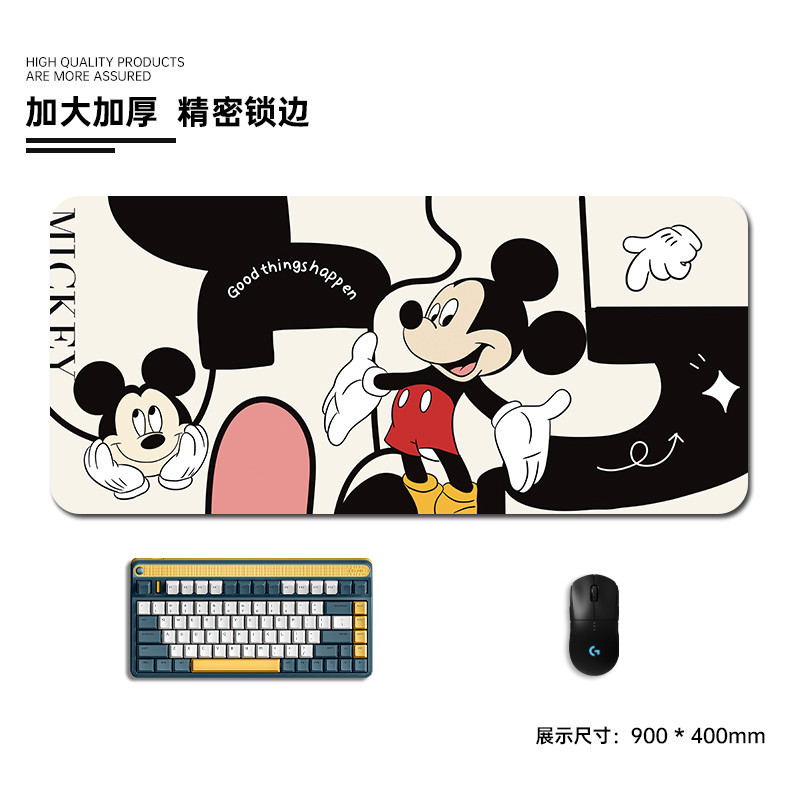 Mickey Mouse Pad ขนาดใหญ่ Michael Theodore Mouse Deskpad น่ารักการ์ตูน ...