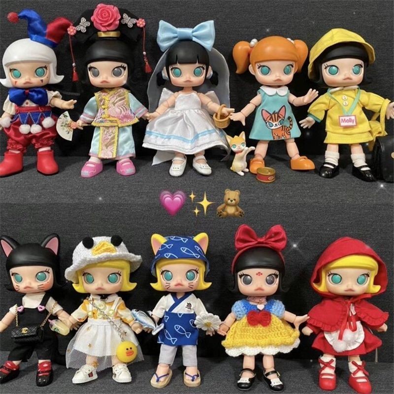 Pop Mart molly molly Action Figure BJD น ่ ารักอินเทรนด ์ Play Figure ...