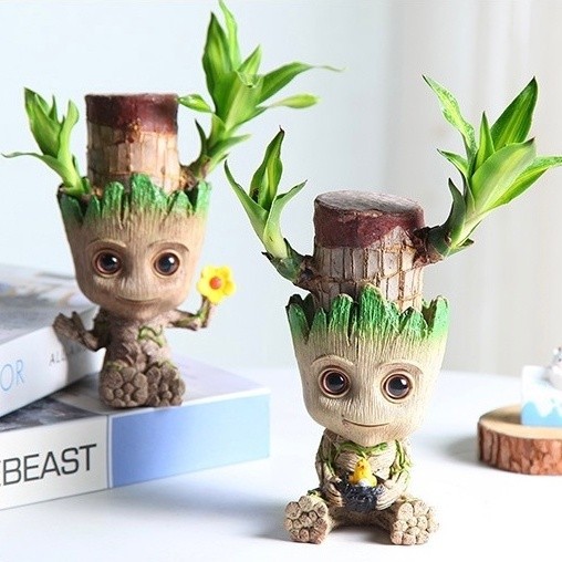 กระถาง พร้อมส่ง เบบี้กรูท 15 cm groot pot model figure | Shopee Thailand