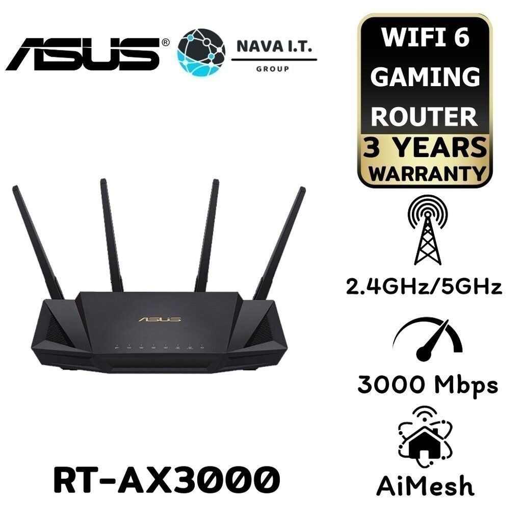 ⚡️กรุงเทพฯด่วน1ชั่วโมง⚡️ ASUS RT-AX3000 ROUTER (เราเตอร์) AX3000 DUAL ...