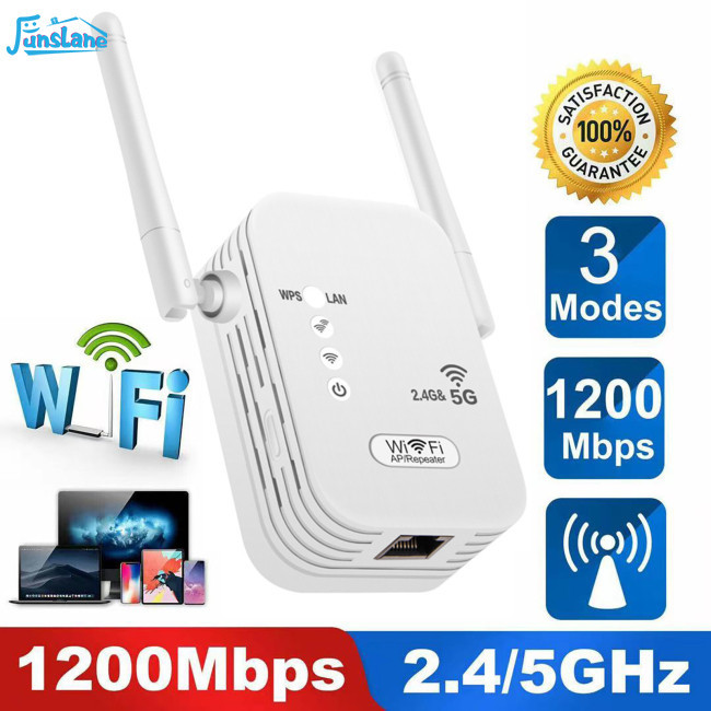 Wifi Extender สัญญาณ Booster ที่มีประสิทธิภาพ 1200M 5G Dual Band ...