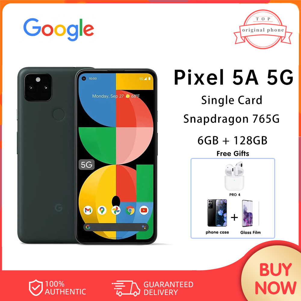 Google Pixel 5A ปลดล็อกซิมเดียว + eSIM 5G โทรศัพท์มือถือ Snapdragon 765G 4680 mAh 6GB + 128GB ...