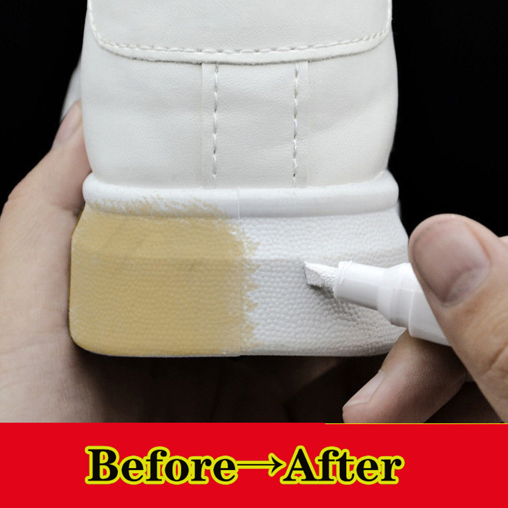 White Shoe Cleaner Pen Wash-Free Shoes Whitener Sneaker Cleaner สเปรย์ ...