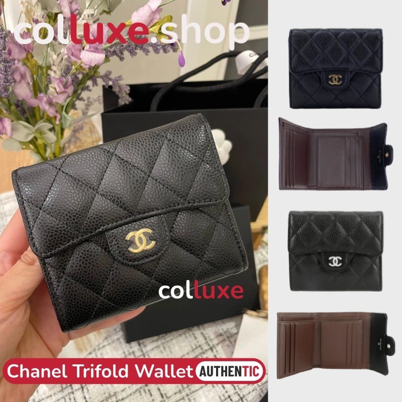 👜ชาแนล CHANEL Cf Wallets Caviar/Sheepskin กระเป๋าสตางค์สุภาพสตรี AP0231 ...