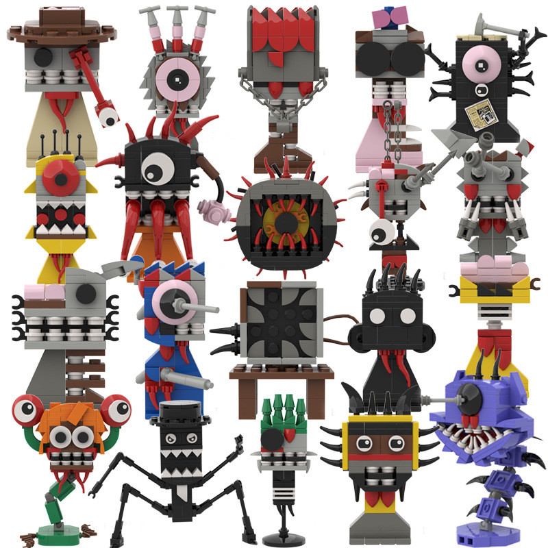 ชุดของเล่นฟิกเกอร์บล็อกขนาดเล็ก Sprunki Incredi ซีรีส์ 3 - โมเดลเกม DIY ...