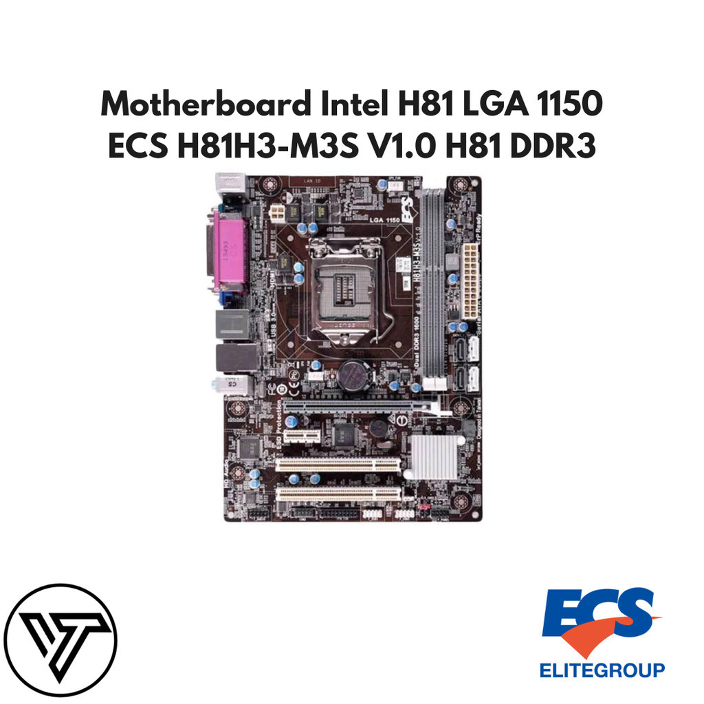 เมนบอร ์ ด Intel H81 LGA 1150 ECS H81H3-M3S V1.0 H81 DDR3 | Shopee Thailand