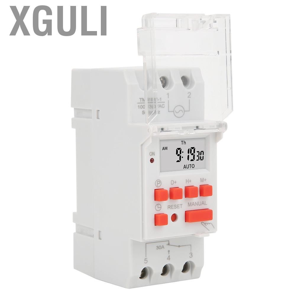 Xguli AC100-130V 30A Timer Switch On Off 24 ชั่วโมง 7 วันโปรแกรมรีเลย์ ...