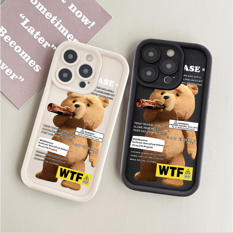 ปลอกสําหรับ Tecno Spark 20 20c Pop 8 Go Pop 7 Pop 7 Pro Spark Go 2023 2024 การ์ตูนขวดตุ๊กตาหมี