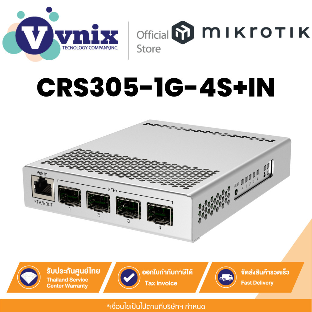 Mikrotik CRS305-1G-4S+IN สวิตช์เดสก์ท็อป 5 พอร์ตพร้อม Gigabit Ethernet ...