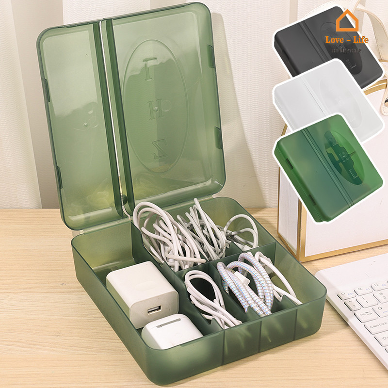 สะดวกประหยัดพื ้ นที ่ Charger Data Cable Sorting Storage Box - หูฟัง ...
