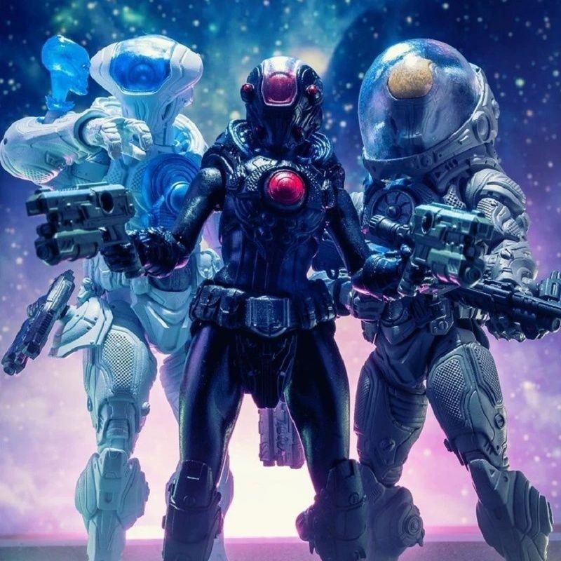 Four Knights Cosmic Legion Five Ring League Engineer Scientist Interstellar 1 Wave Action Figure ...