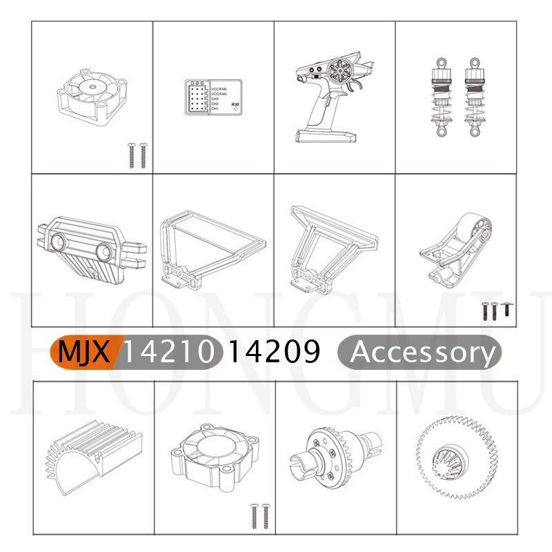 Mjx hyper go 14210 14209 Original รถ Anti-Collision Titable ล้อ Swing ...