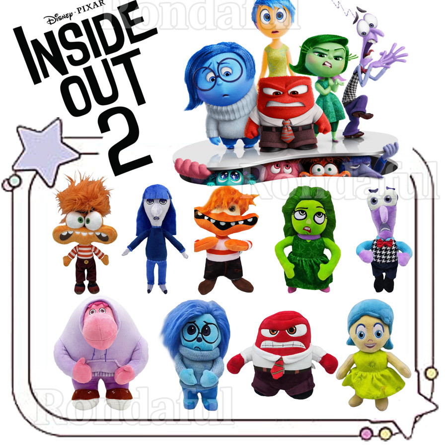 Inside Out 2 ของเล่นตุ๊กตาการ์ตูน Disney Movies ตัวละคร หมอนตุ๊กตา ...