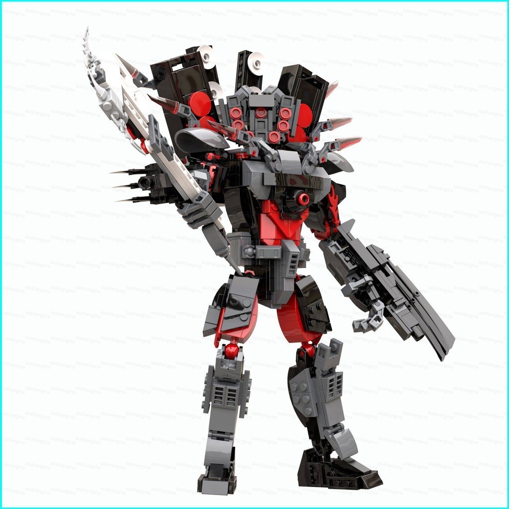 Qw Skibidi ห้องน้ําเสื้อคลุม Man Building Blocks Speakerman Monitor Man ...