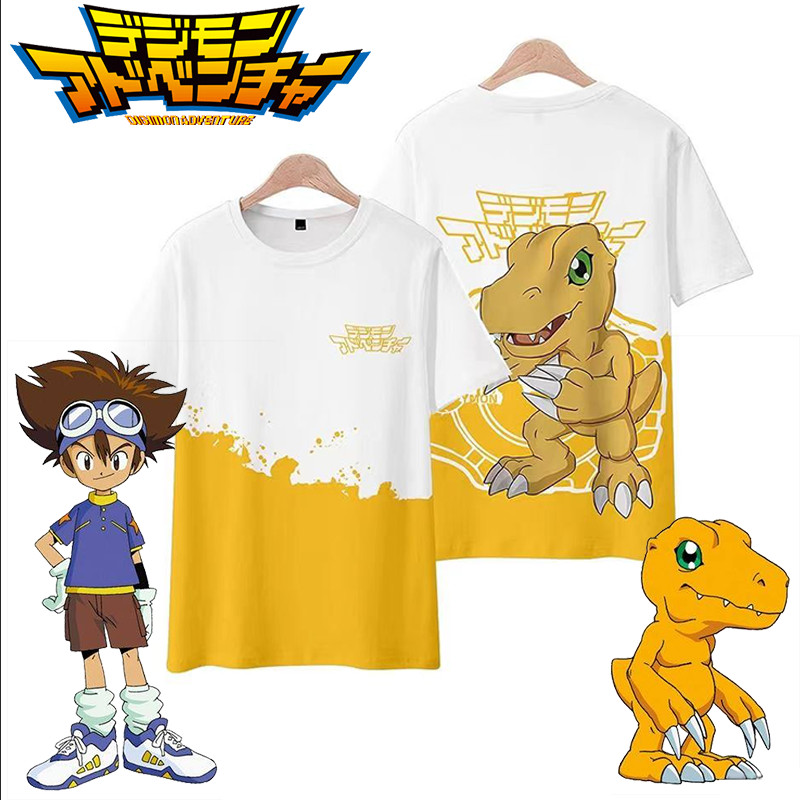 เสื้อยืด Digimon Adventure - Summer Cartoon นุ่มสบาย 2024 เทรนด์รุ่น ...