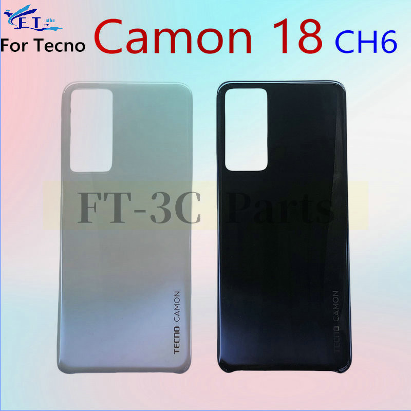 สําหรับ Tecno Camon 18 CH6 CH6n ฝาหลังแบตเตอรี่ประตูด้านหลังกรณีปกหลัง ...