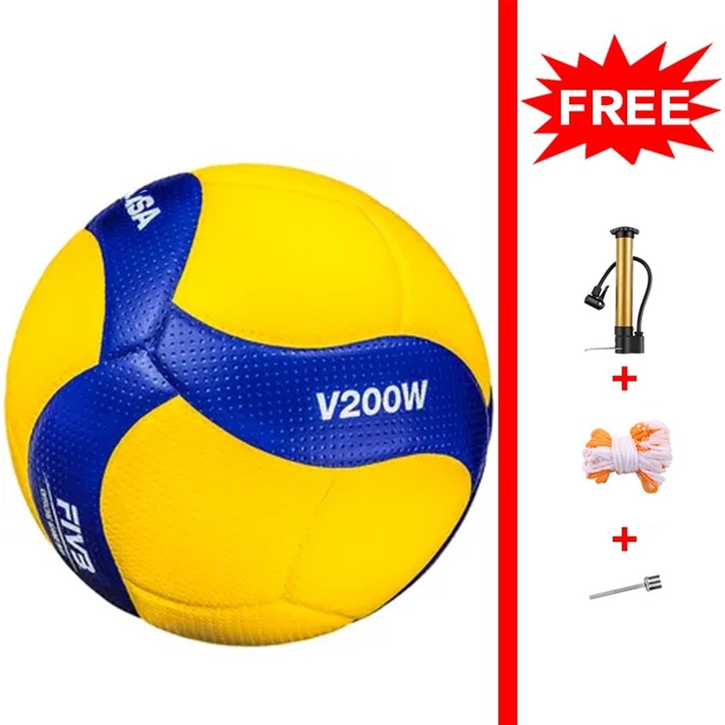 Mikasa V 200W Volleyball Game Ball แจกฟรี: PIN +NET+PUMP | Shopee Thailand