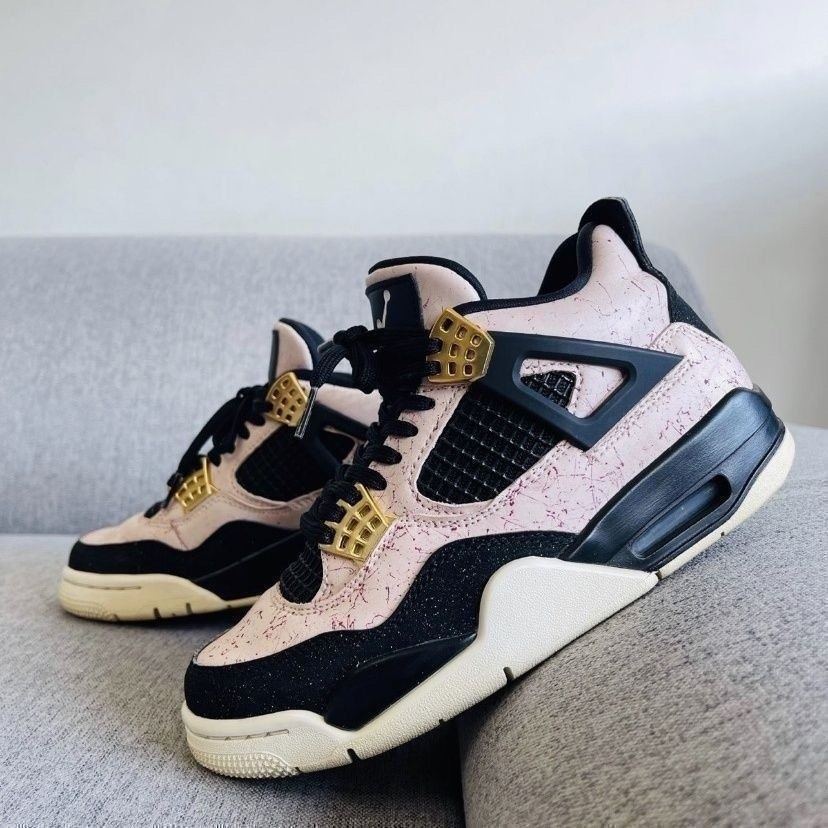 Nike ขายร้อน Joe 4 AJ4 Air Marble กีฬาคู่ผู้ชายผู้หญิงกลางแจ้ง Shock ...