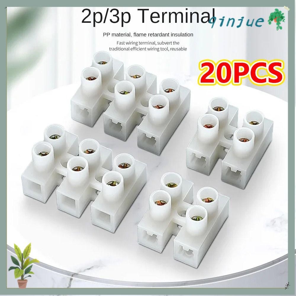 Printli 20 ชิ้น LED Light Terminal Block, พลาสติก 2 ใน 2 ออก 3 ใน 3 ออก ...