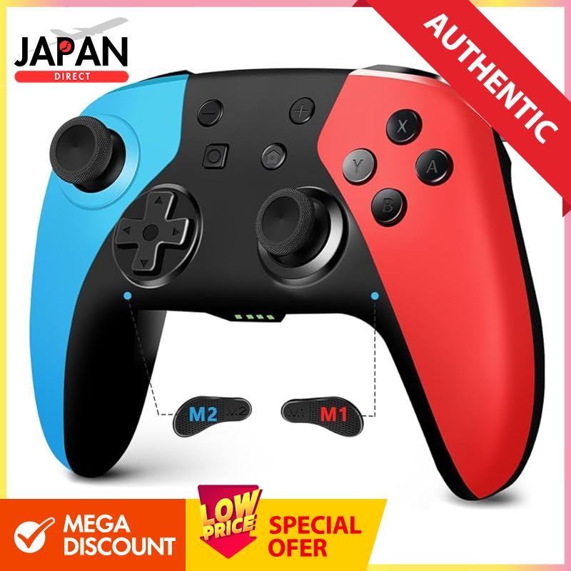 AceGamer Switch controller Wireless Easy to hold Grip feeling 6-axis gyro sensor function Turbo ...