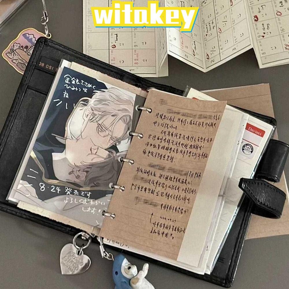 หนังสือพกพา WITAKEY, สมุดบันทึกหนังคลาสสิก M5, บัญชีแยกประเภทมือแบบพกพาหน้าด้านในเปล่าแบบหนา ...