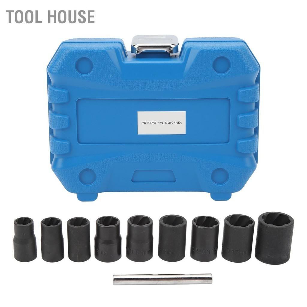 Tool House 10PCS Twist Impact SOCKET 8 มม.ตรง 3/8in ไดรฟ์ 10 ถึง 19mm ...