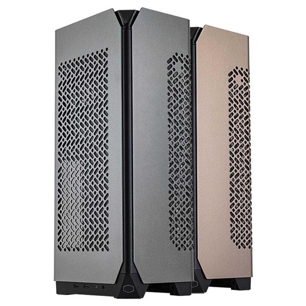Cooler Master NCORE 100 MAX Bronze ITX SFF Tower Case, Custom 120mm AIO ...