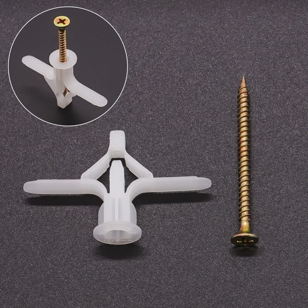 SHUYE พุ๊กปีกผีเสื้อยึดผนังกลวงพร้อมสกรู ขนาด 50 ชุด พุ๊กผีเสื้อยิบซั่ม ...