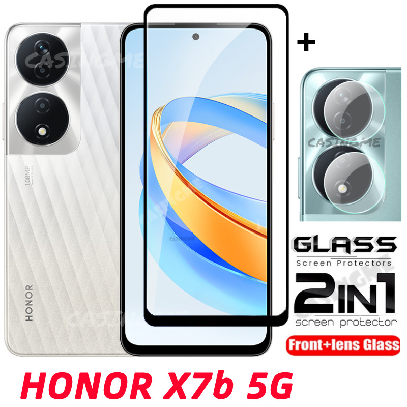 Honor X7b 5G 2024 2in1 ป้องกันหน้าจอฟิล์มโปร่งใสโทรศัพท์ป้องกันหน้าจอ ...