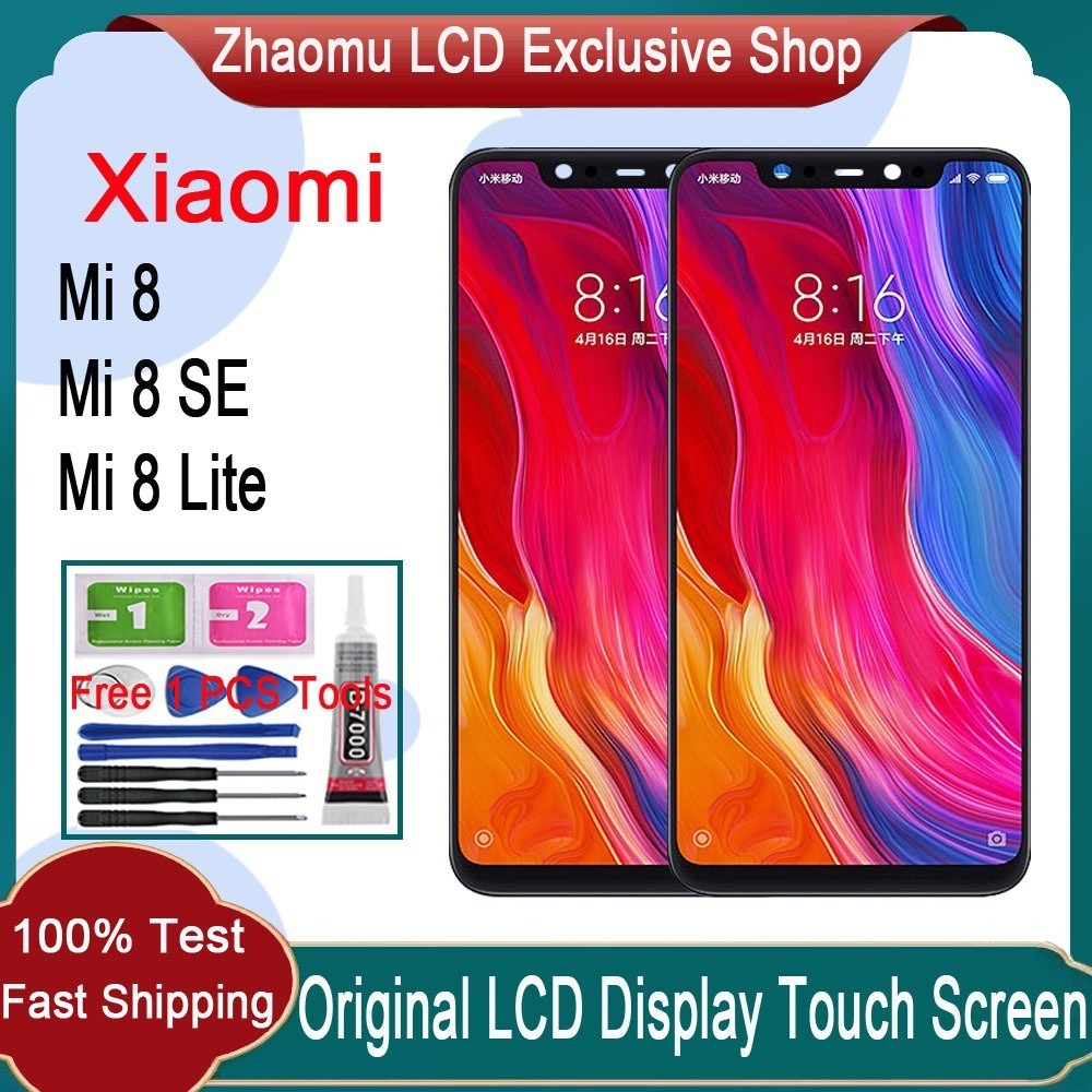 Original AMOLED Xiaomi Mi 8 Mi 8 SE Mi 8 Lite จอแสดงผล LCD หน้าจอสัมผัสเปลี่ยน | Shopee Thailand
