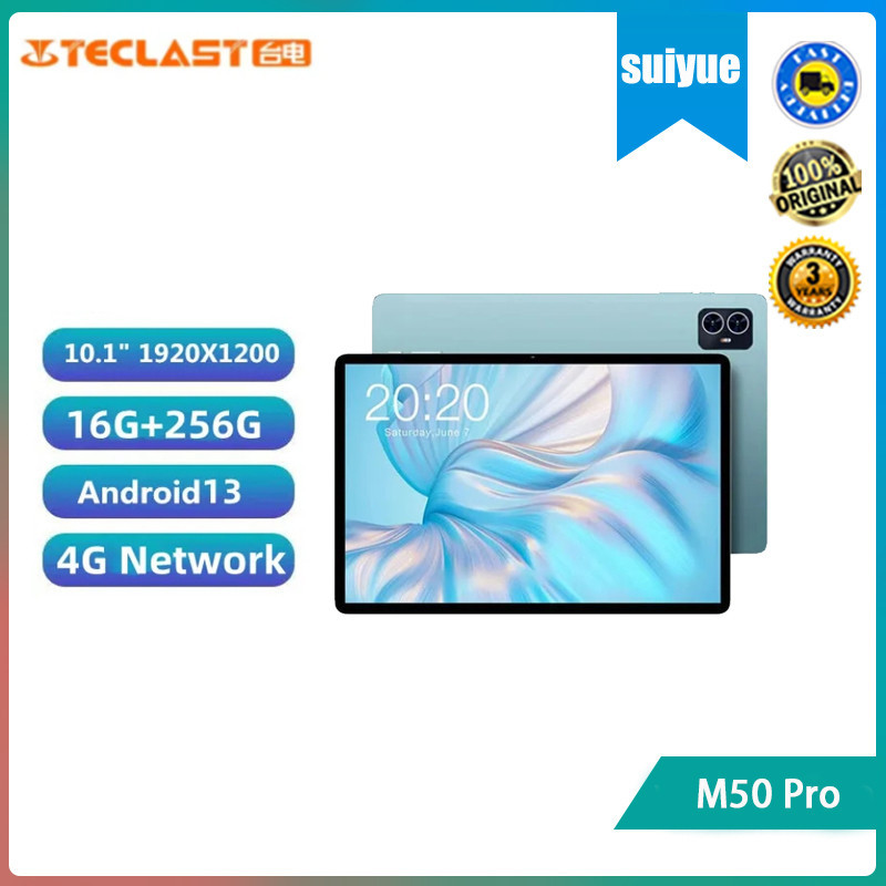 Teclast M50 Pro 10.1 Android 13 เม็ด 8GB RAM 256GB ROM UNISOC T616 Octa ...