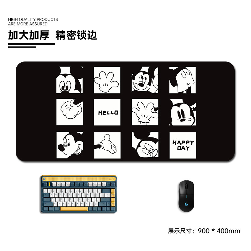 Mickey Mouse Pad ขนาดใหญ่ Michael Theodore Mouse Deskpad น่ารักการ์ตูน ...