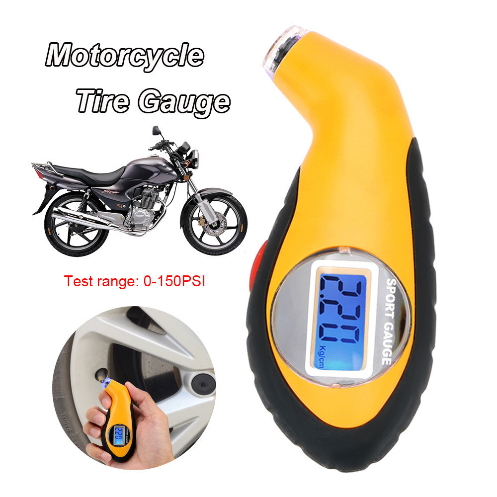YJ 150Psi Tester Motorcycle Tire Gauge Pressure Monitor Manometer ...