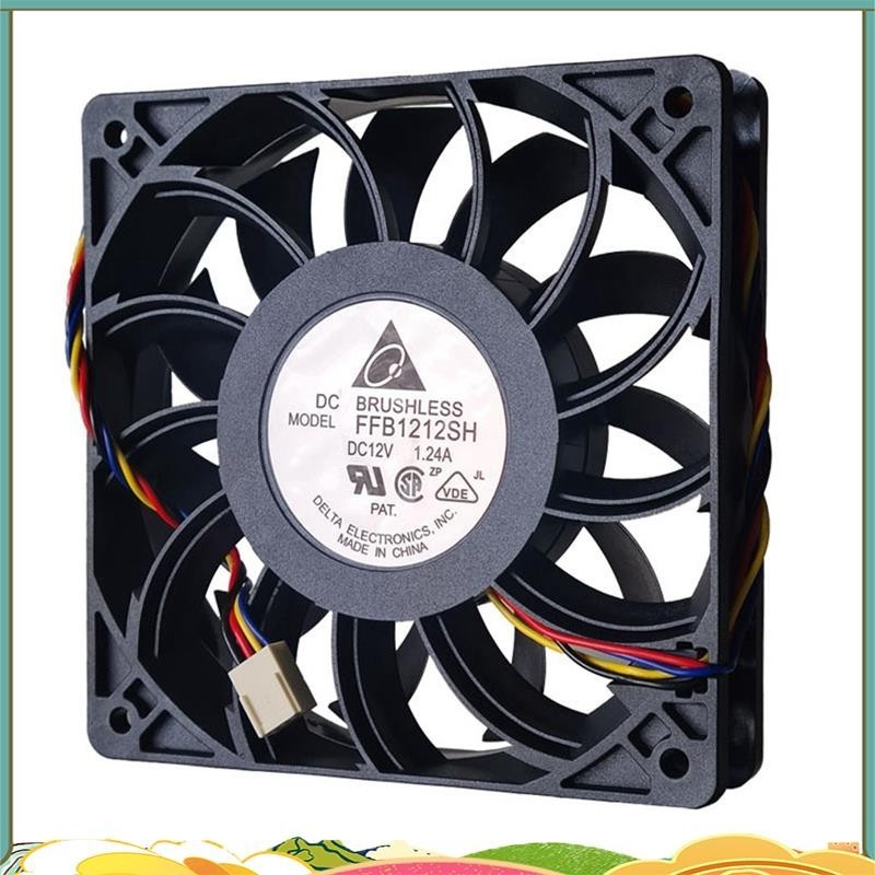 120 มม.12 ซม.ความเร็วสูงพัดลมระบายความร้อน FFB1212SH 12025 12V 1.24A 4 ...