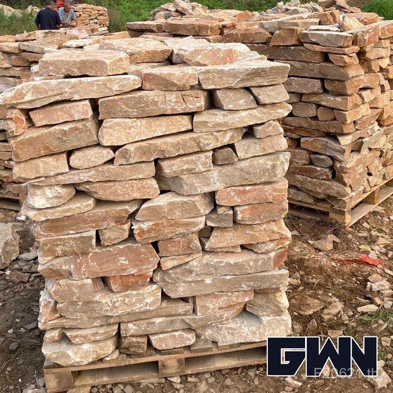 แผ่นไม้ลายไม้ผนัง GWN ซ้อนกันสวยงาม แผ่นหินเหลือง Gangwan ป้องกันความ ...