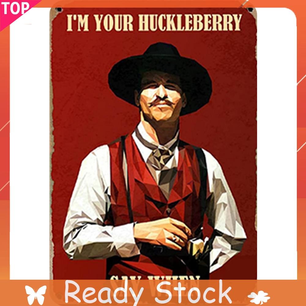 Vintage Metal Plate Dork Holliday ภาพวาดเหล็กสี่เหลี่ยม Wall Art Home ...