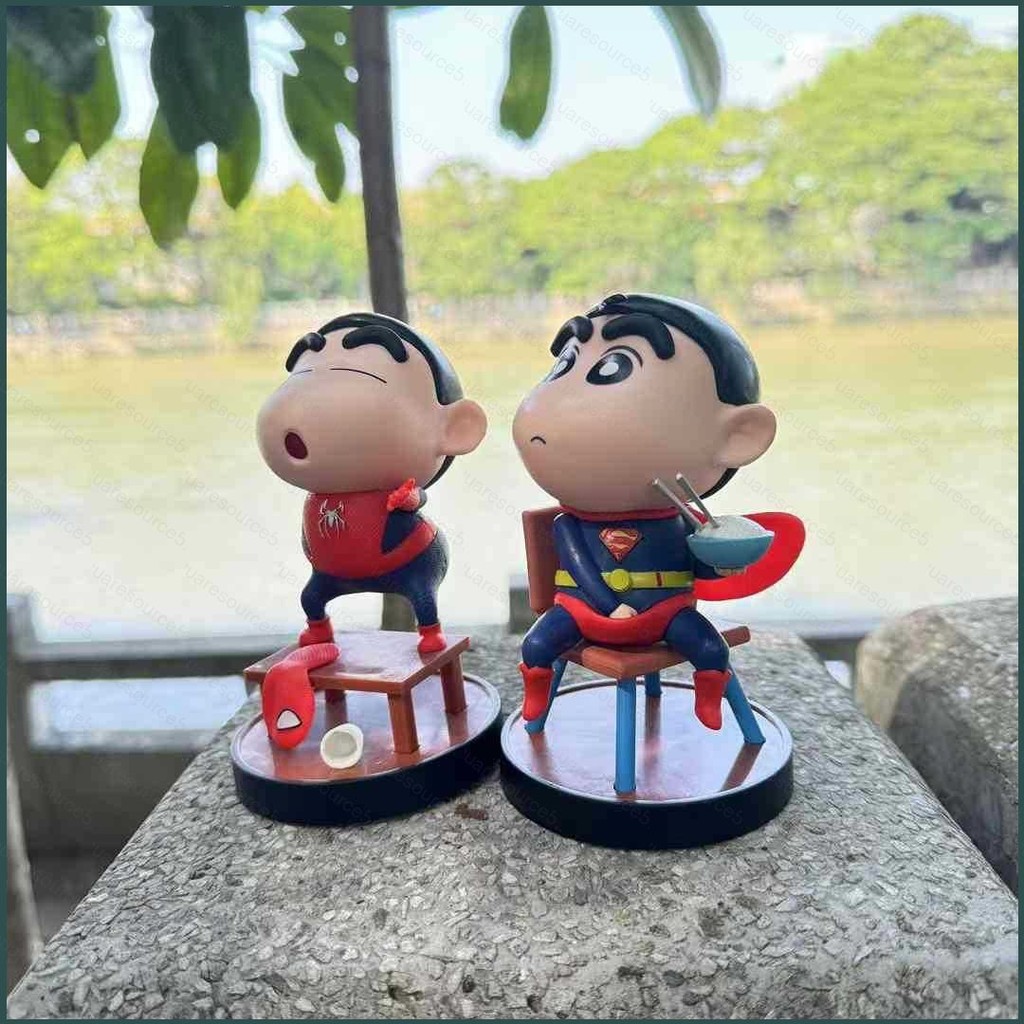 Lg Crayon Shin-chan Action Figure Shinnosuke Nohara superman Spider-Man ...
