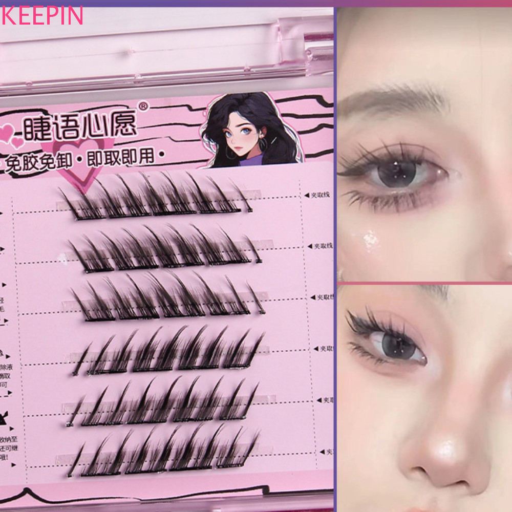 Keepin Self-กาวLash Clusters,DIY Wispyกาวขนตาปลอม,แฟชั่นReusable ...