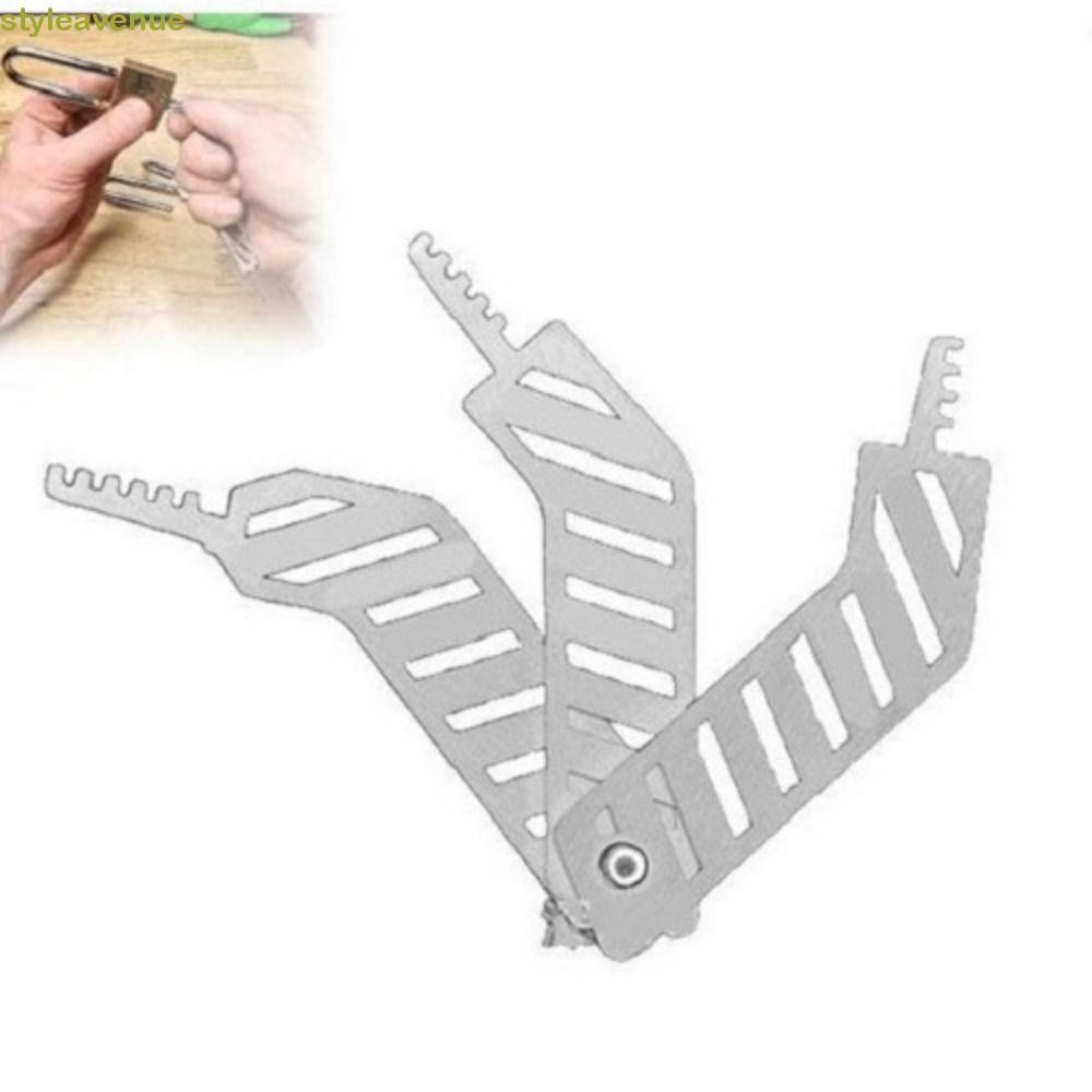 Styleavene 3 ชิ้น/เซ็ตหวีล็อค Picks, Multifunctiona แบบพกพาหวี Covert Instruments, ซ่อมสแตนเลสทน ...