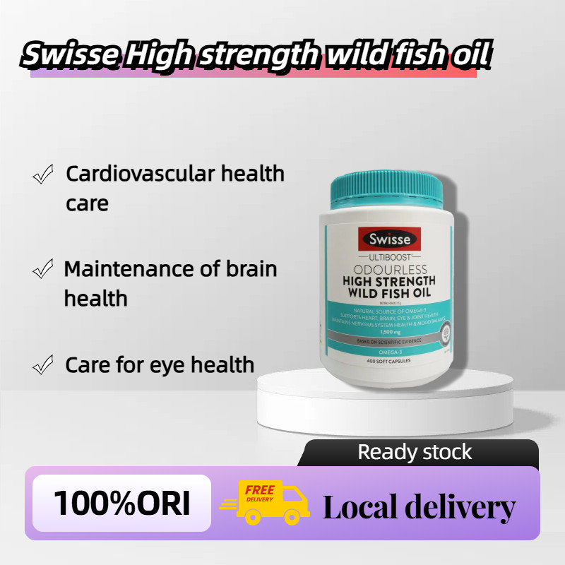 [หมดอายุ: 01/2027] Swisse Ultiboost Odorless High Strength Wild Fish Oil 1500 มก. 400 แคปซูล ...