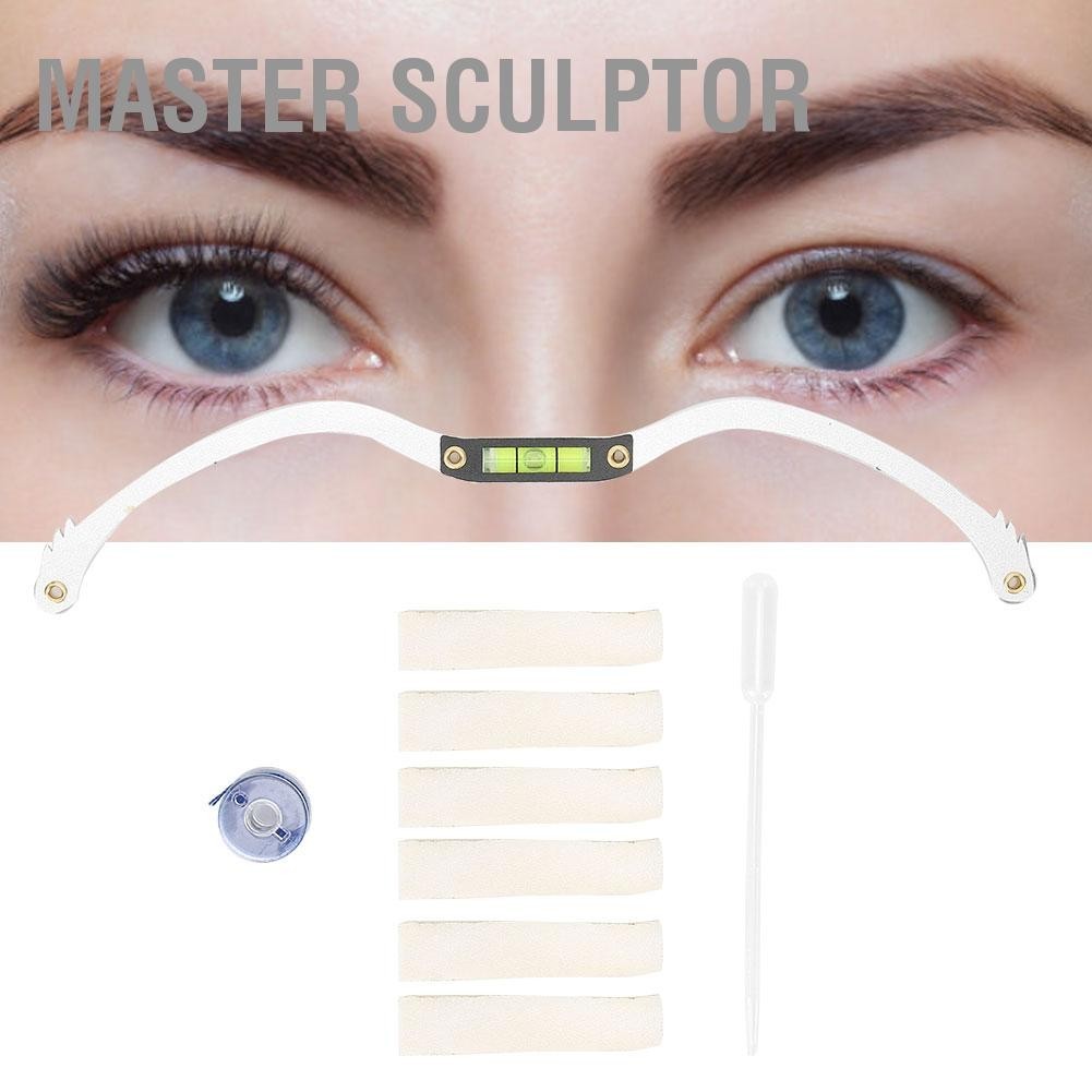 Master Sculptor ชุดเครื่องมือทำแผนที่รอยสักคิ้วชุดไม้บรรทัดวัดเส้นไมโคร ...