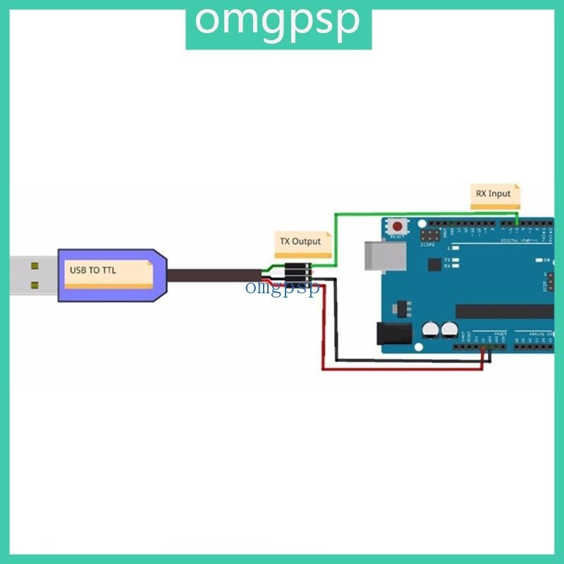 Omg USB To TTL Serial Cable Line อะแดปเตอร ์ ไฟฟ ้ า CH340 Chipset ...