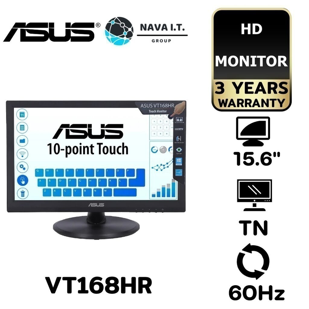 ⚡️กรุงเทพฯด่วน1ชั่วโมง⚡️ ASUS MONITOR (จอคอมพิวเตอร์) VT168HR LED 15.6 ...