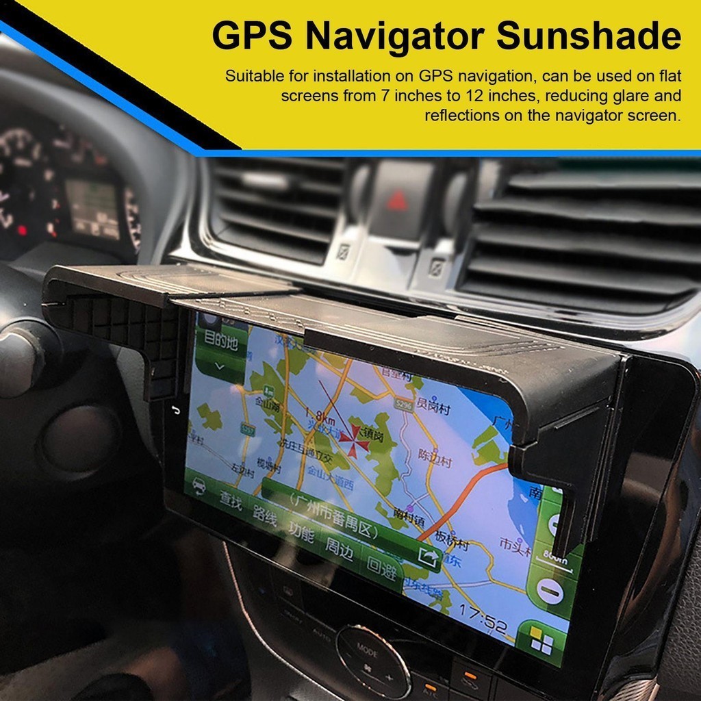 รถ GPS หน้าจอ Sun Shades Anti-Glare ยืดหยุ่น Visor Extension ป้องกัน ...