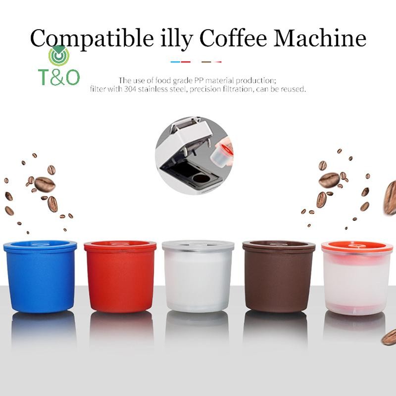 T&o ถ้วยกาแฟแคปซูลรีฟิล Compatible Illy Machines Refill Coffee Filte ...