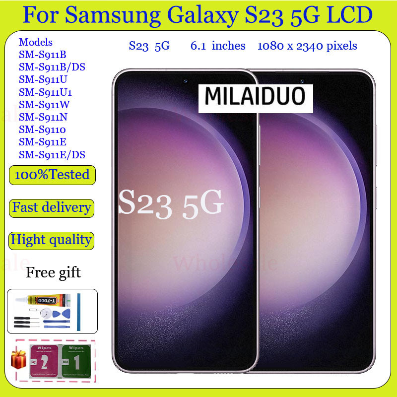 Original AMOLED / TFT LCD Samsung Galaxy S23 5G จอแสดงผล LCD หน้าจอ ...
