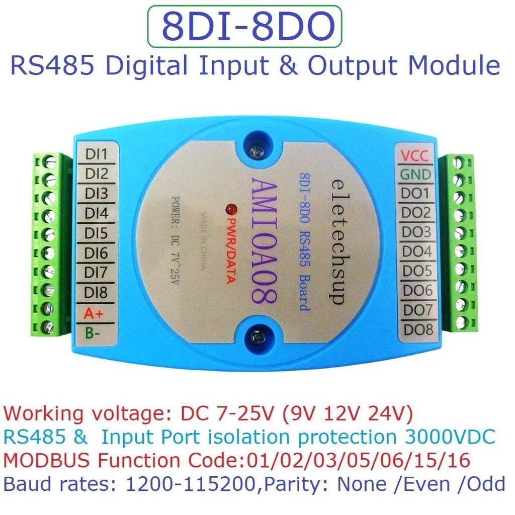 Dc 12V 24V 8DI-8DO RS485 การสื ่ อสารแยกอินพุตดิจิตอลและเอาต ์ พุต ... Dc 12V 24V 8DI-8DO RS485 การสื ่ อสารแยกอินพุตดิจิตอลและเอาต ์ พุต ...