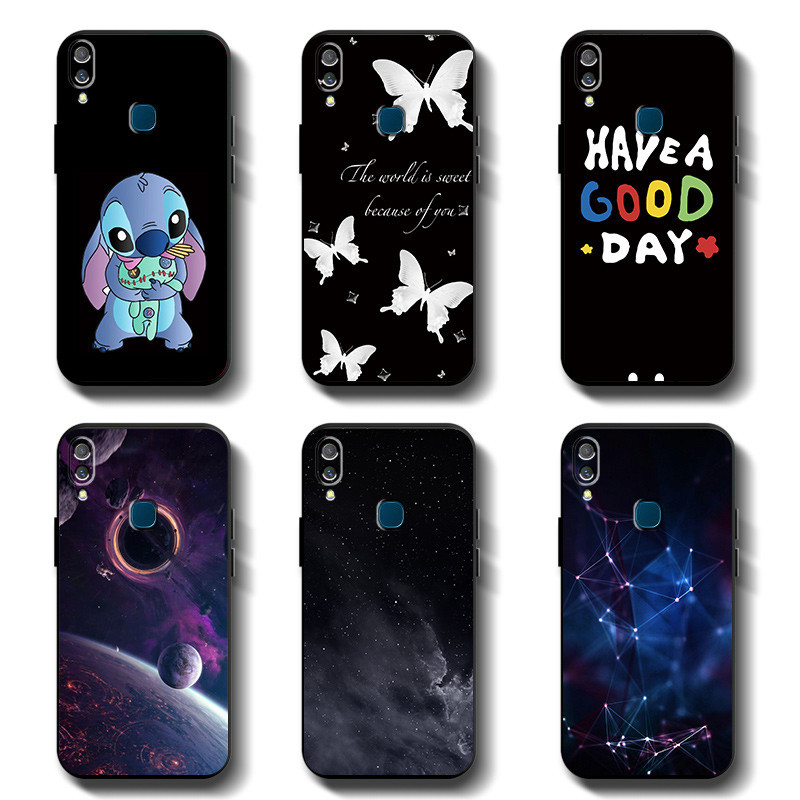 Anticrack soft caseoh สําหรับ VIVO 1806 V11i ป ้ องกันสีดําซิลิคอน TPU ...