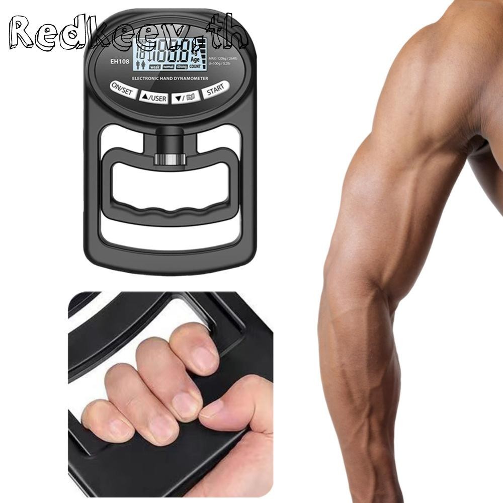 Digital Hand Dynamometer 265Lbs/120Kg Grip Strength Meter จอแสดงผล LED ...