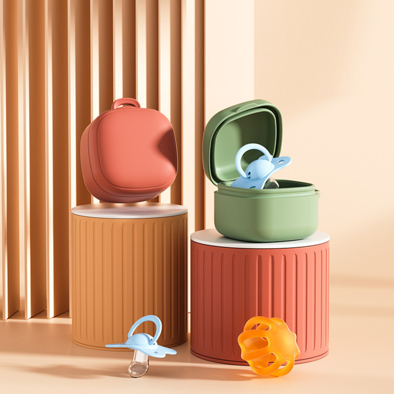 แบบพกพา Pacifier กล ่ องคอนเทนเนอร ์ จุกนมผู ้ ถือพลาสติก Travel Dust ...